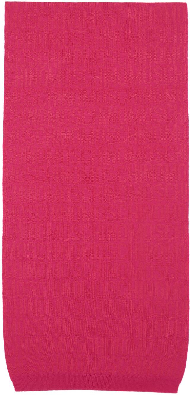 Pink Rib Trim Scarf by Moschino on Sale