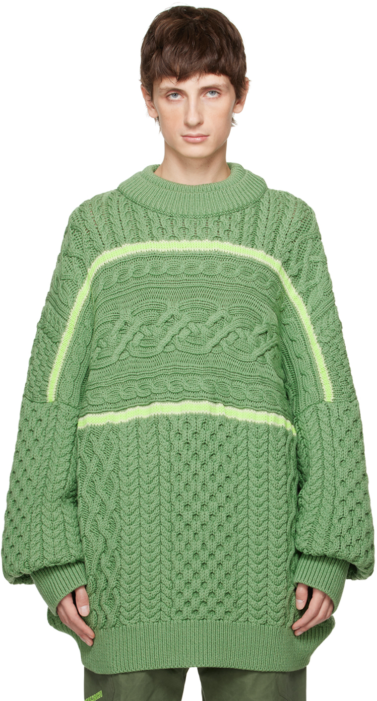 Robyn Lynch: Green Crewneck Sweater | SSENSE UK