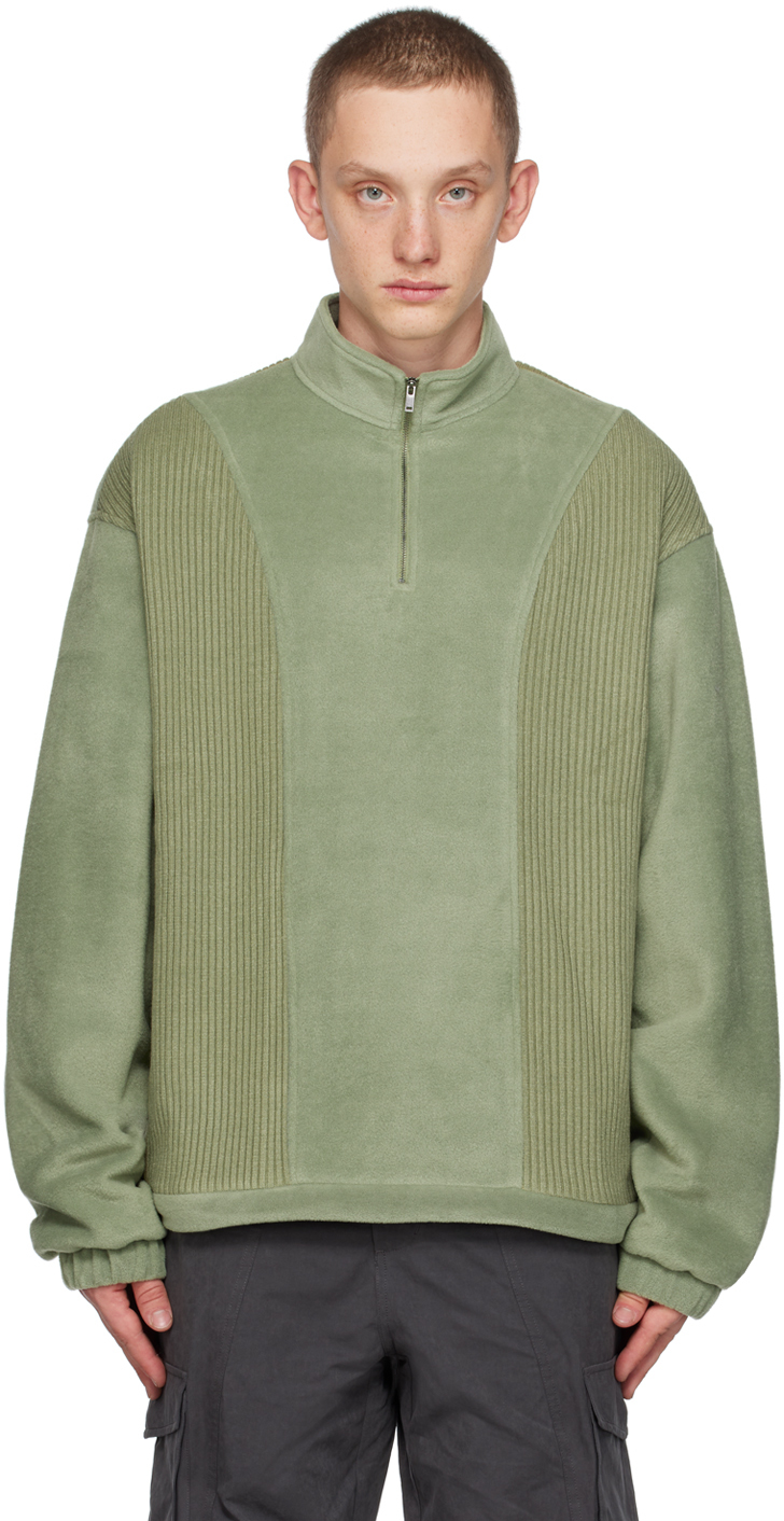 HGBB STUDIO: Green Tundra Sweater | SSENSE Canada