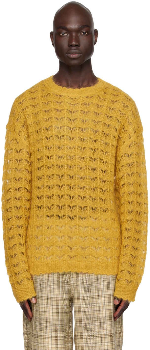 Yellow Elnar Sweater by CMMN SWDN on Sale