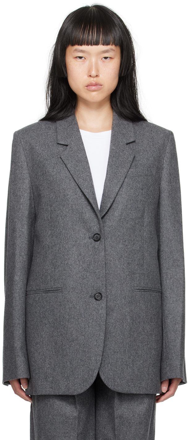 Gray Tailored Blazer by TOTEME on Sale