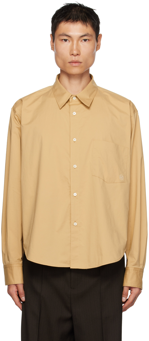 Beige David Shirt by Recto on Sale