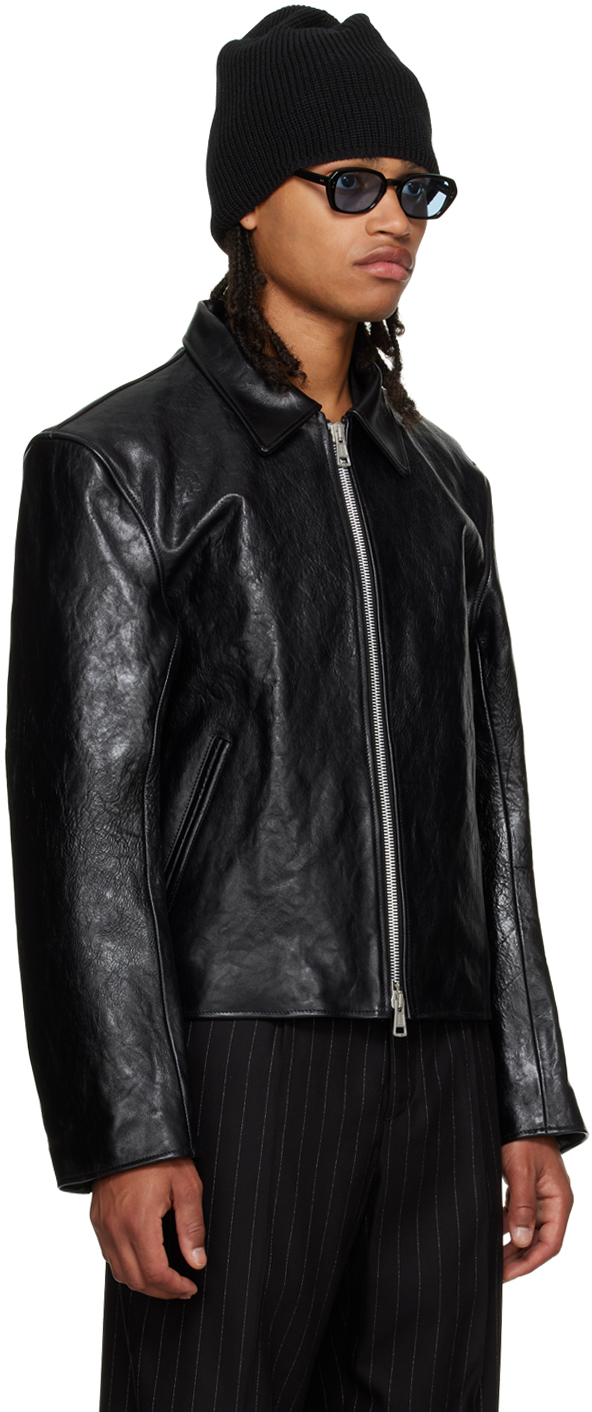 Our Legacy Black Mini Leather Jacket | Smart Closet