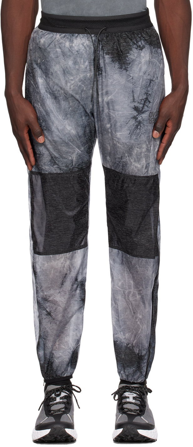 Gray Paneled Track Pants by OVER OVER on Sale