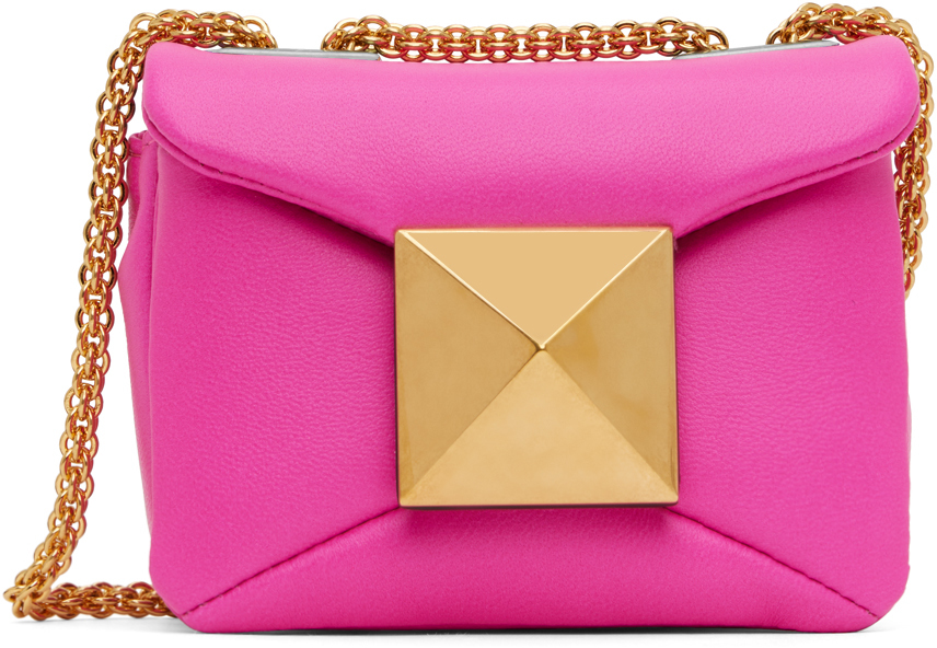 Valentino Garavani: Pink Micro One Stud Bag | SSENSE Canada