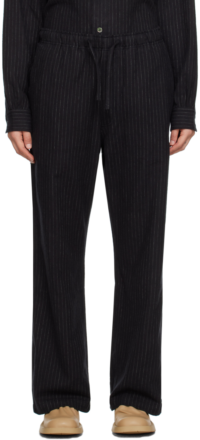 Black String Work Lounge Pants by NEEDLES on Sale