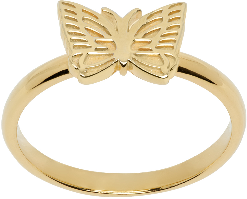 Gold Papillon Ring by NEEDLES on Sale