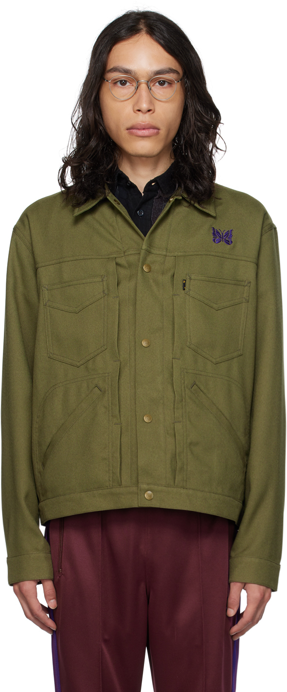 Khaki Penny Jacket by NEEDLES on Sale