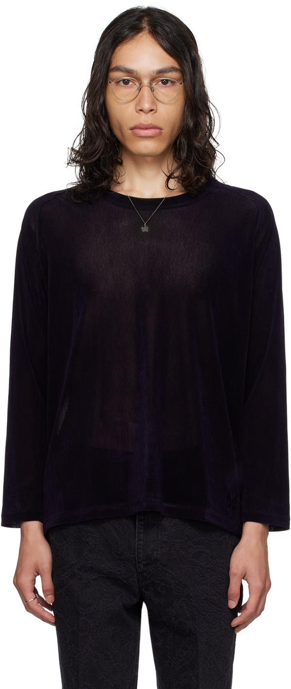 Purple Raglan Long Sleeve T-Shirt by NEEDLES on Sale