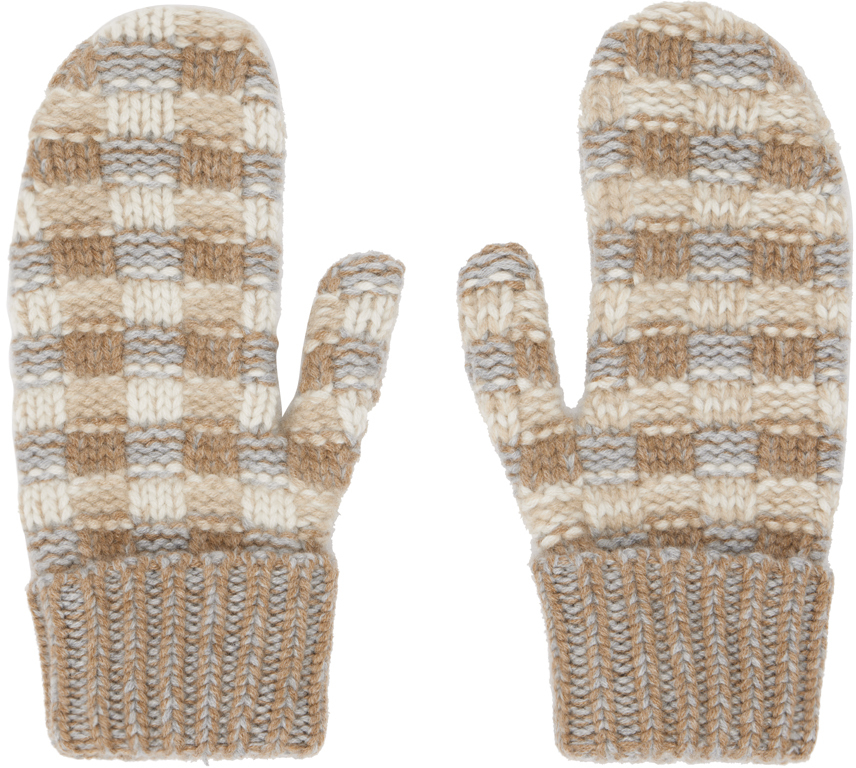 Taupe & Beige Maxine Mittens by Gabriela Hearst on Sale