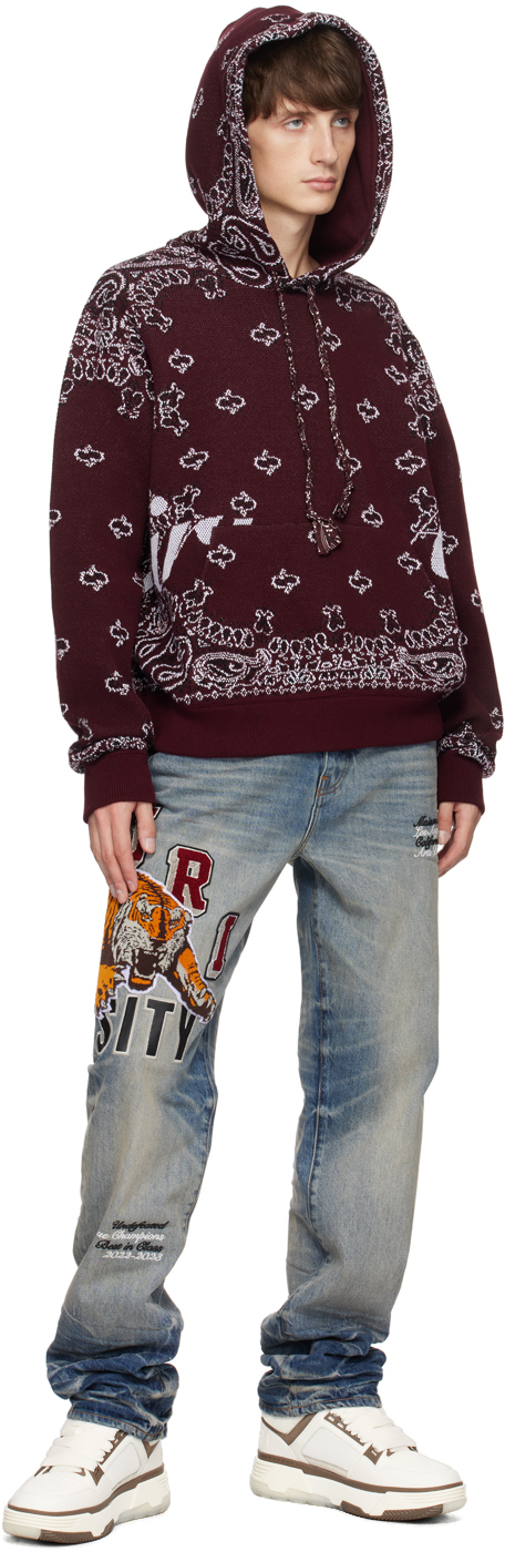 Amiri Varsity Tiger Patch Embroidered Straight Leg Jeans In Vintage ...