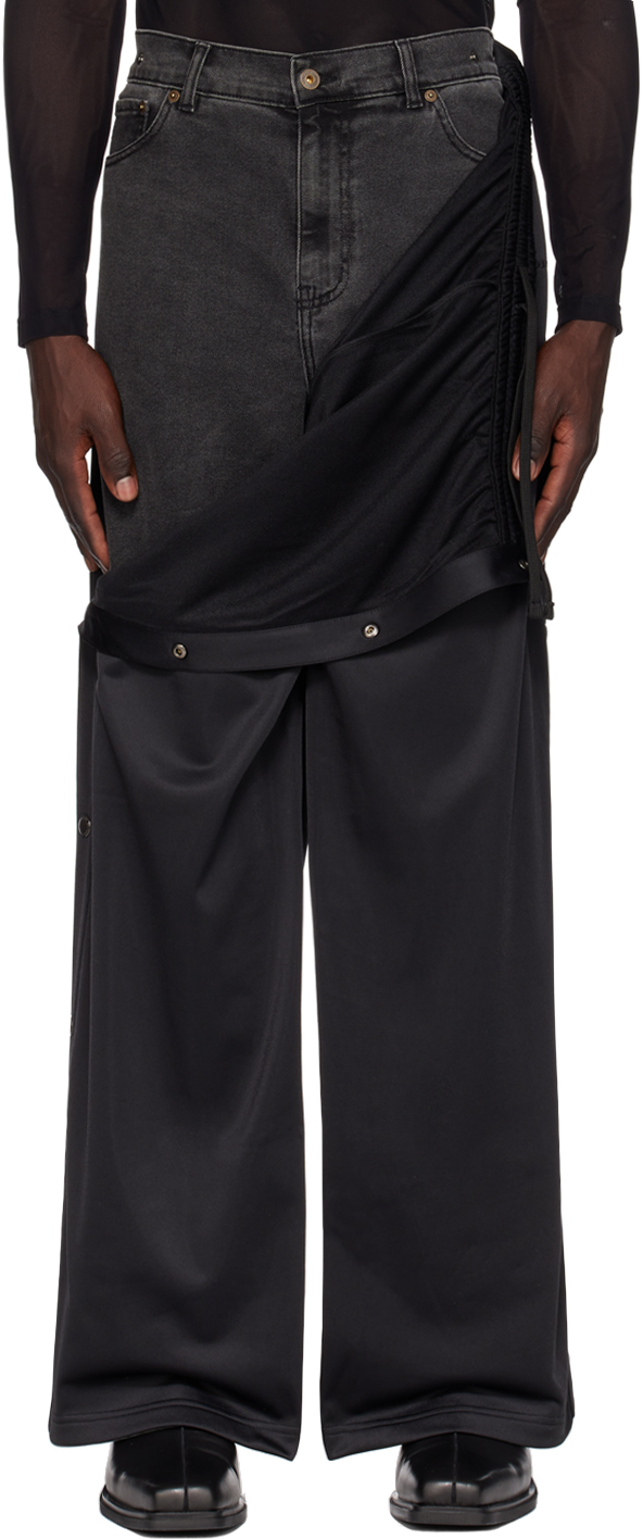 Y/Project: Black Snap-Off Jeans | SSENSE Canada