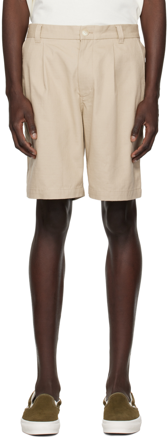 Beige Keigo Shorts by Saturdays NYC on Sale