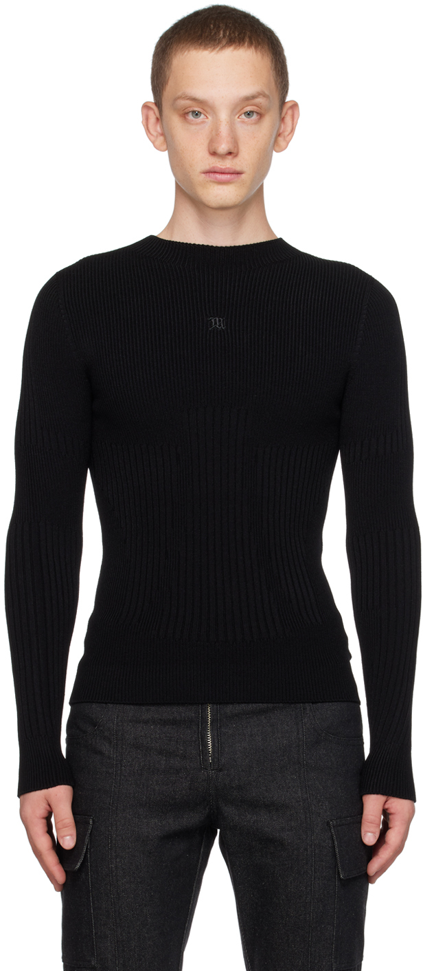 MISBHV: Black Rib Sweater | SSENSE UK