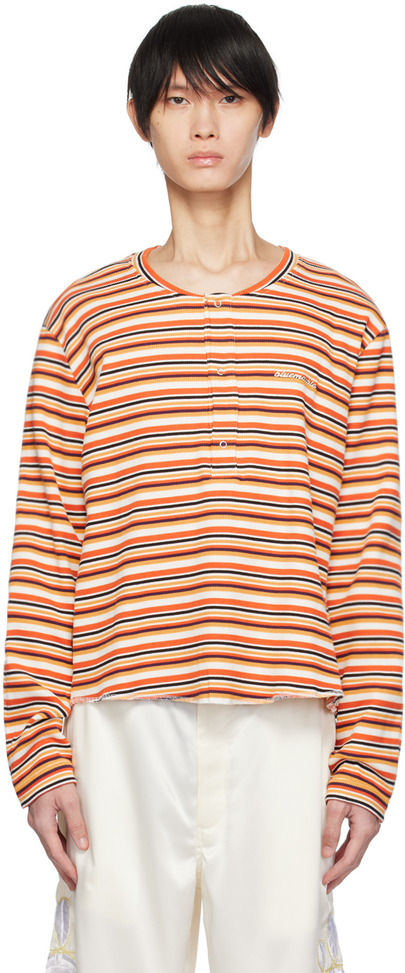 Orange Cropped Henley by BLUEMARBLE on Sale