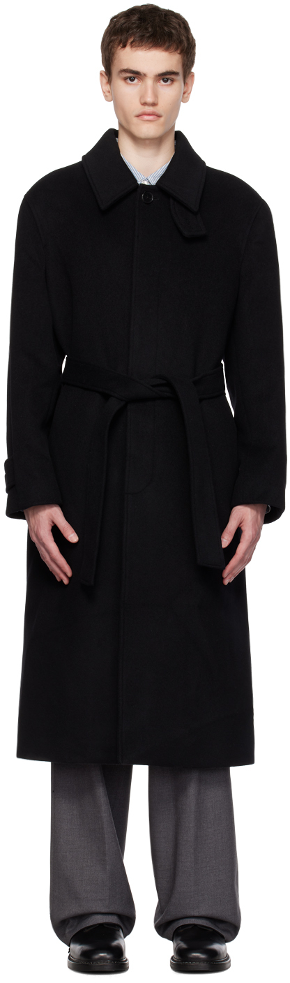 Dunst: Black Button Coat | SSENSE Canada