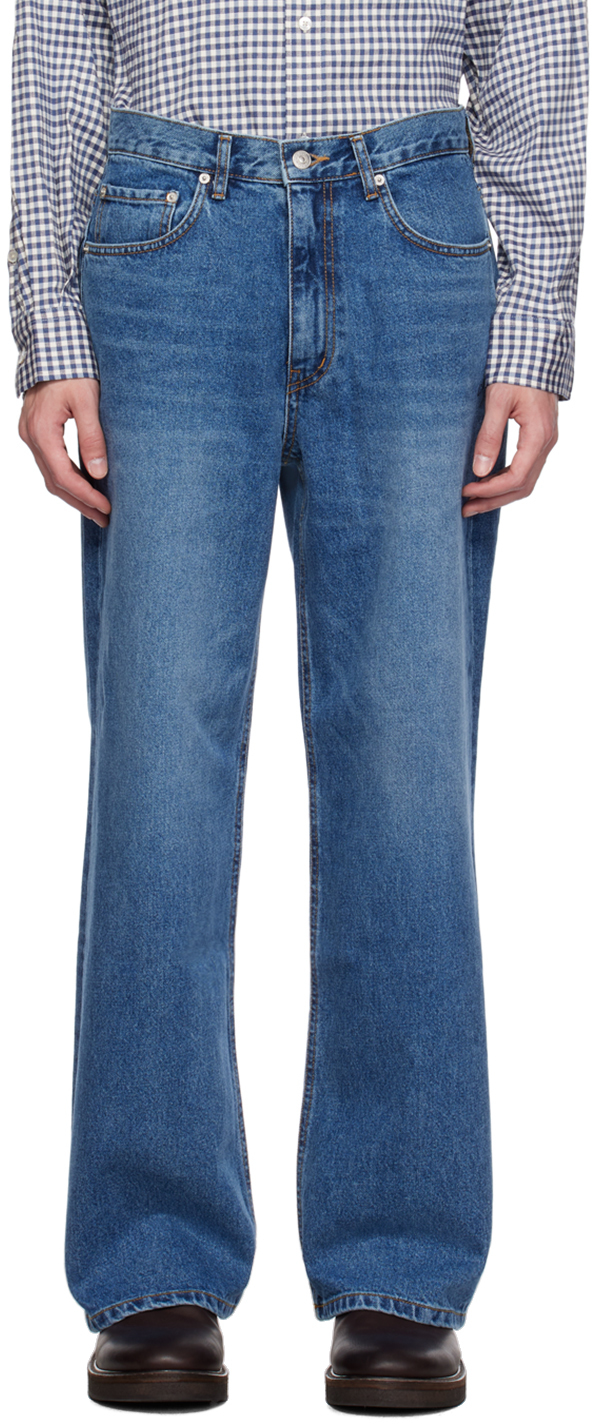 Dunst: Blue Wide Jeans | SSENSE Canada