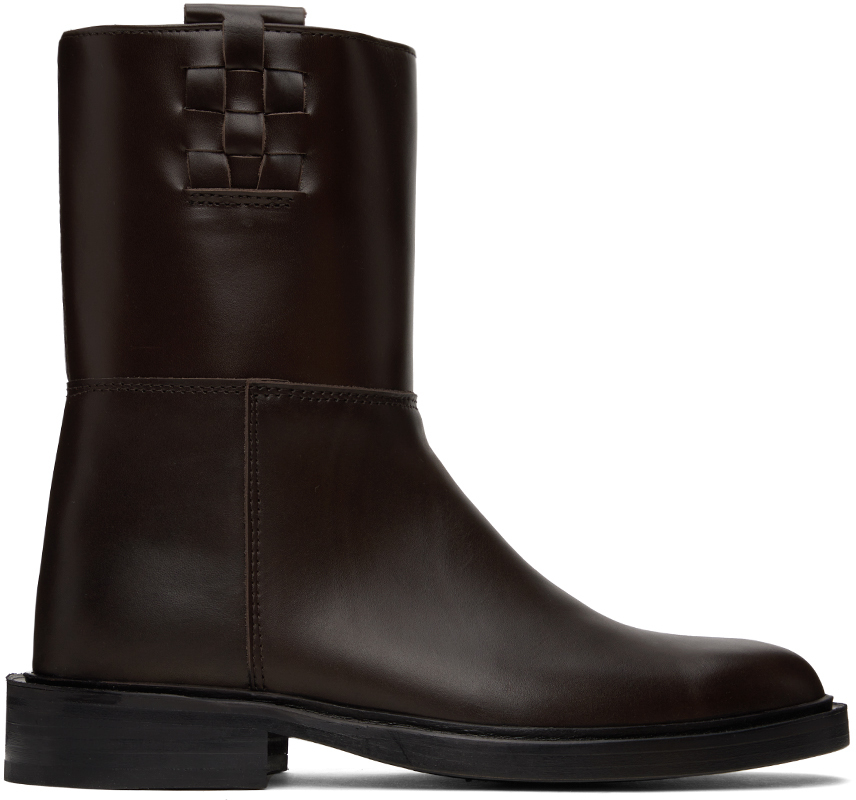 HEREU: Brown Anella Boots | SSENSE