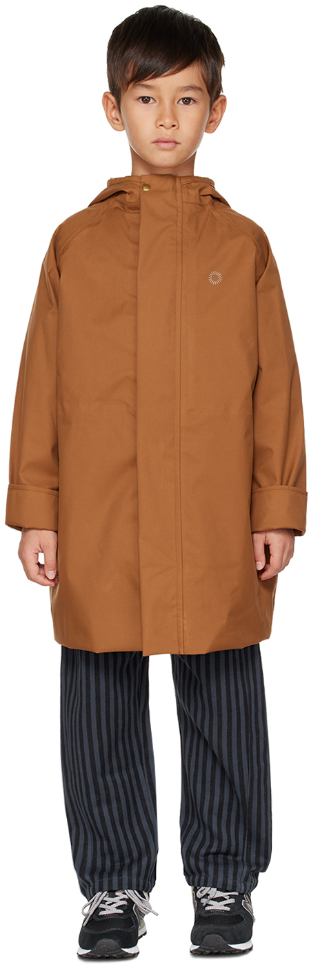 Kids Tan Hooded Rain Coat by fairechild | SSENSE