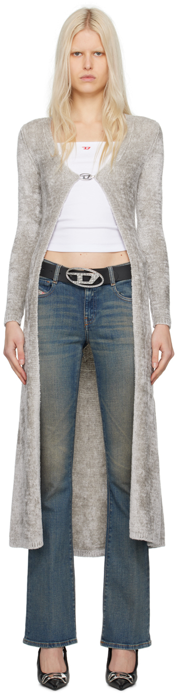 Diesel: Cardigan M-Carol gris | SSENSE France