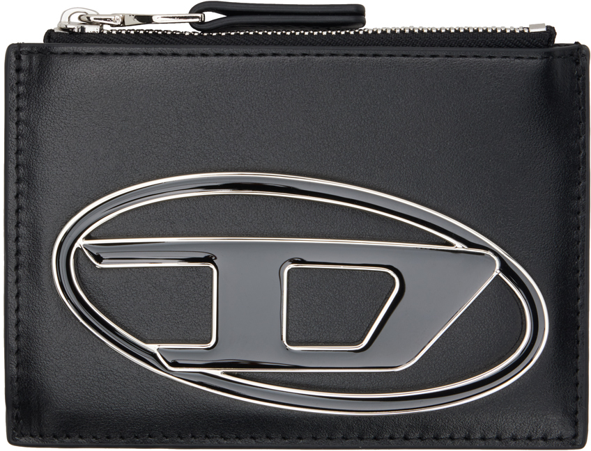 Diesel: Black 1DR Card Holder | SSENSE