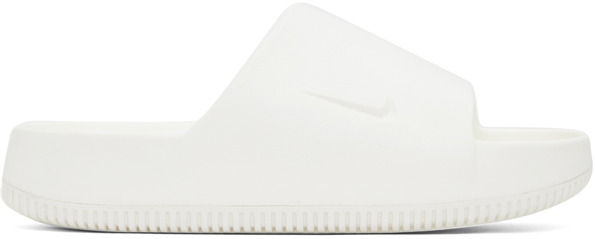 White Calm Slides by Nike on Sale