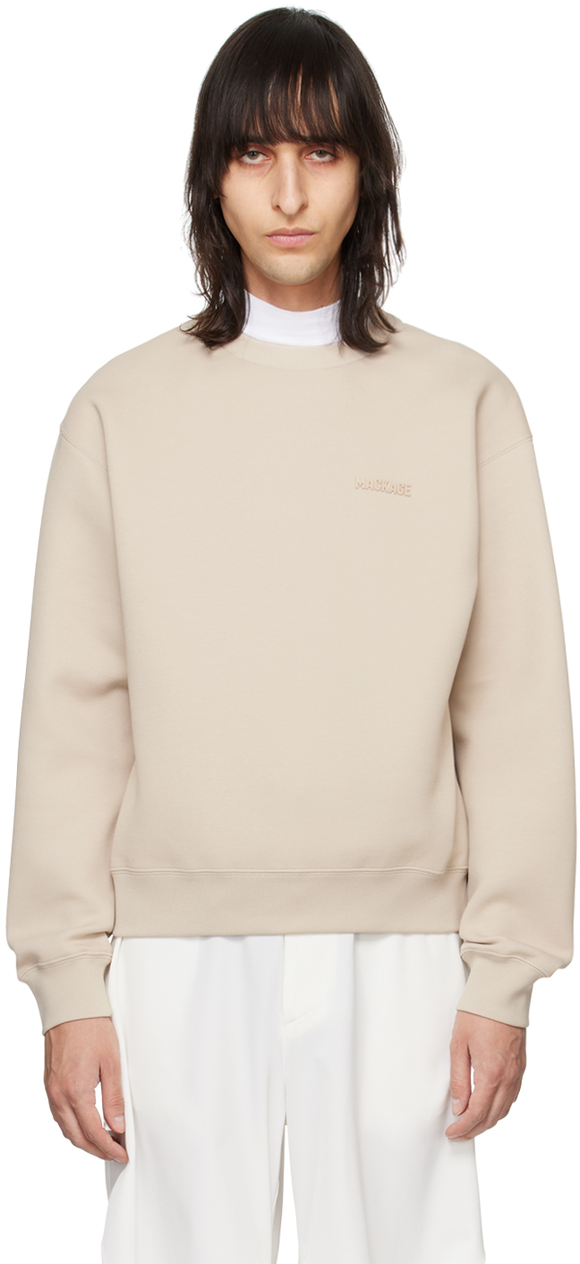 MACKAGE: Pull molletonné Julian beige | SSENSE France