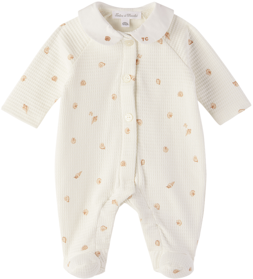 Baby Off-White Shellfish Jumpsuit by Tartine et Chocolat on Sale