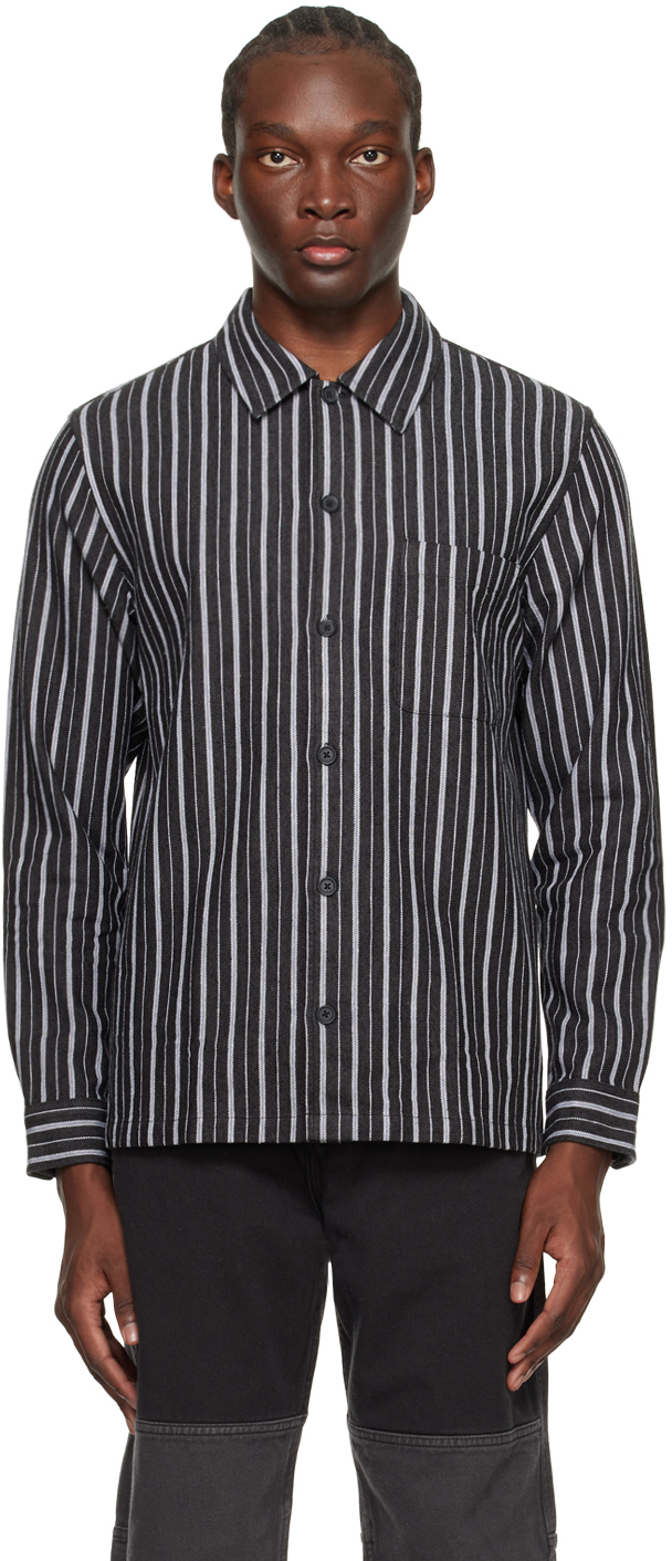 Black & Gray Taka JJ Shirt by Samsøe Samsøe on Sale