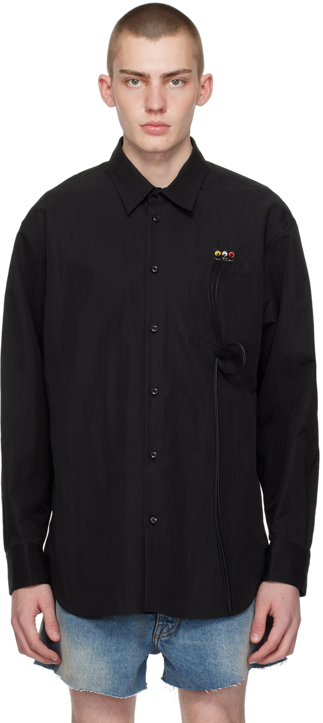 Doublet: Black RCA Cable Shirt | SSENSE Canada