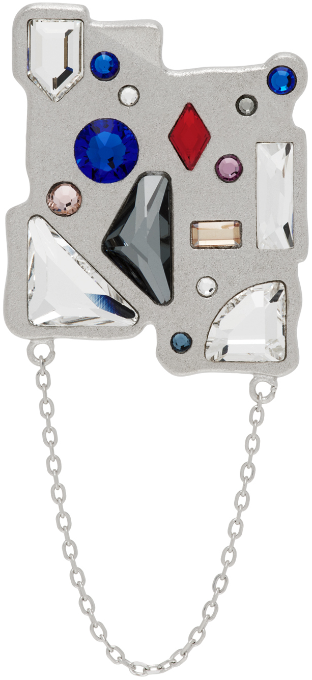 ADER error: Silver Crystal Pin | SSENSE