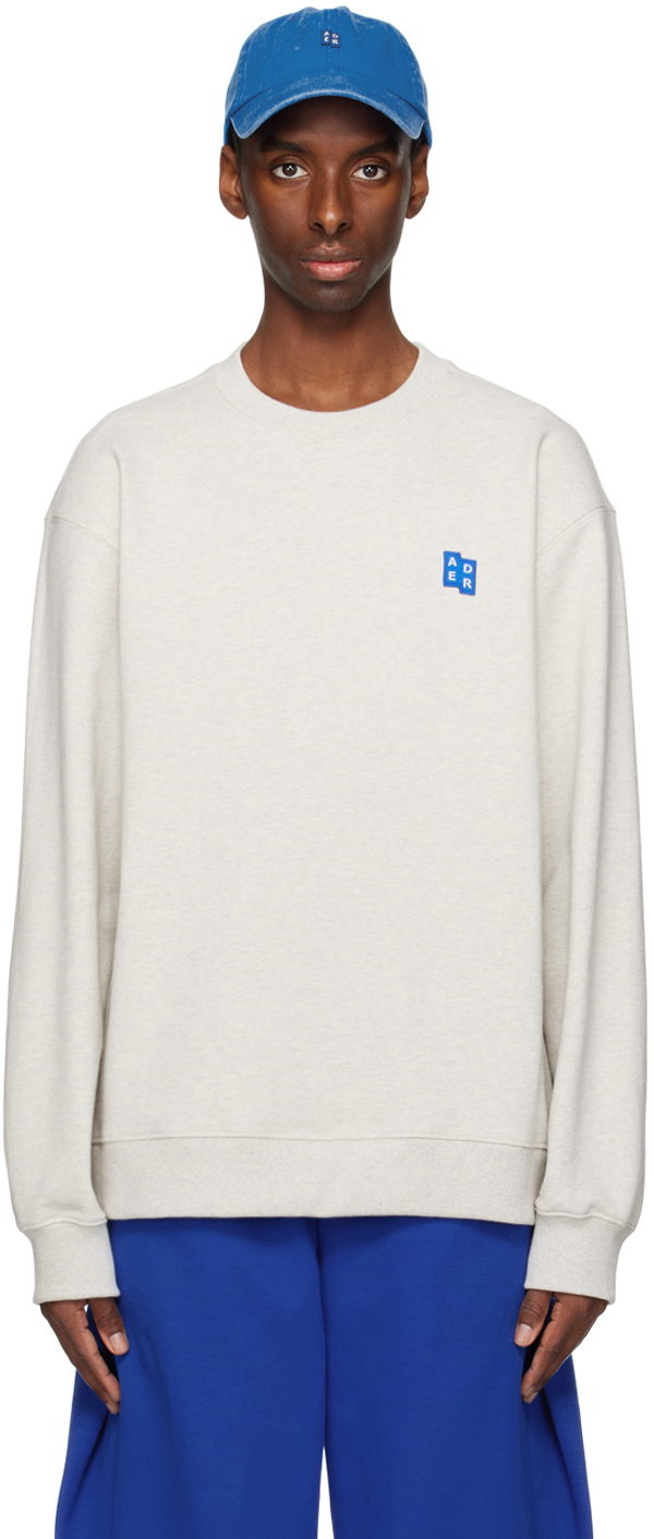 ADER error: Gray Significant Patch Sweatshirt | SSENSE