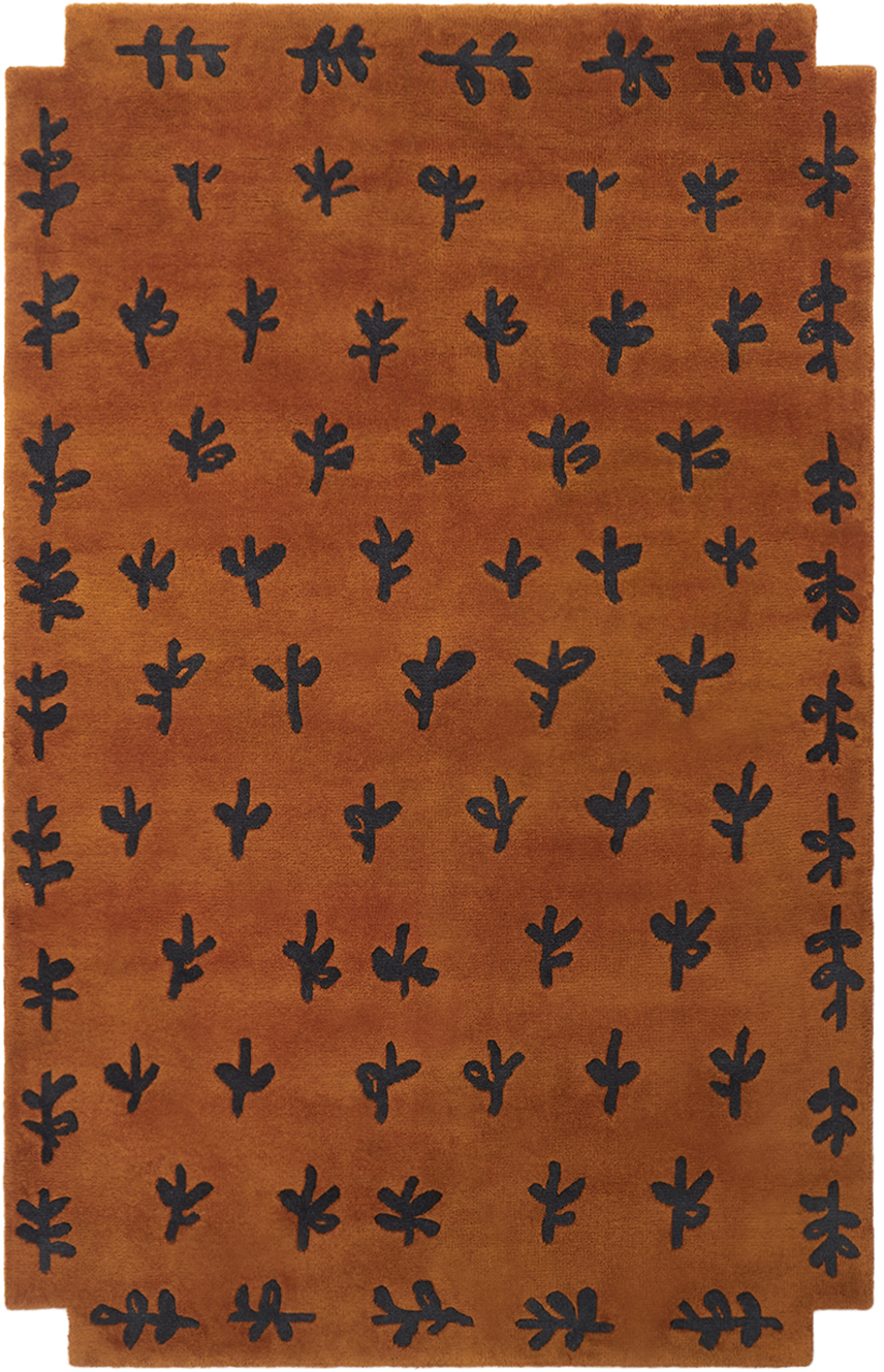 Red Big Buds Rug by Nordic Knots | SSENSE