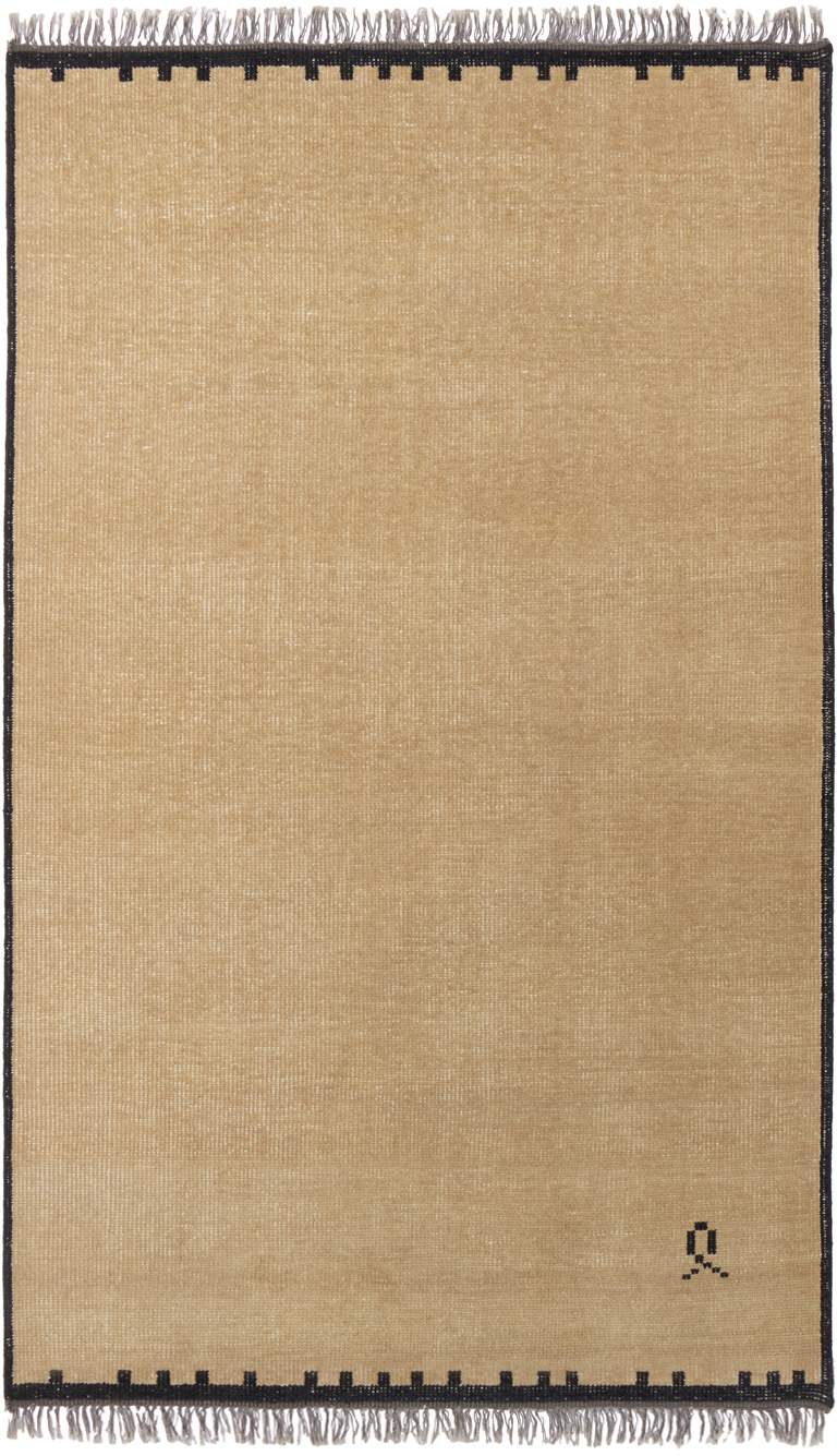 Black & Beige Elder 01 Rug by Nordic Knots | SSENSE