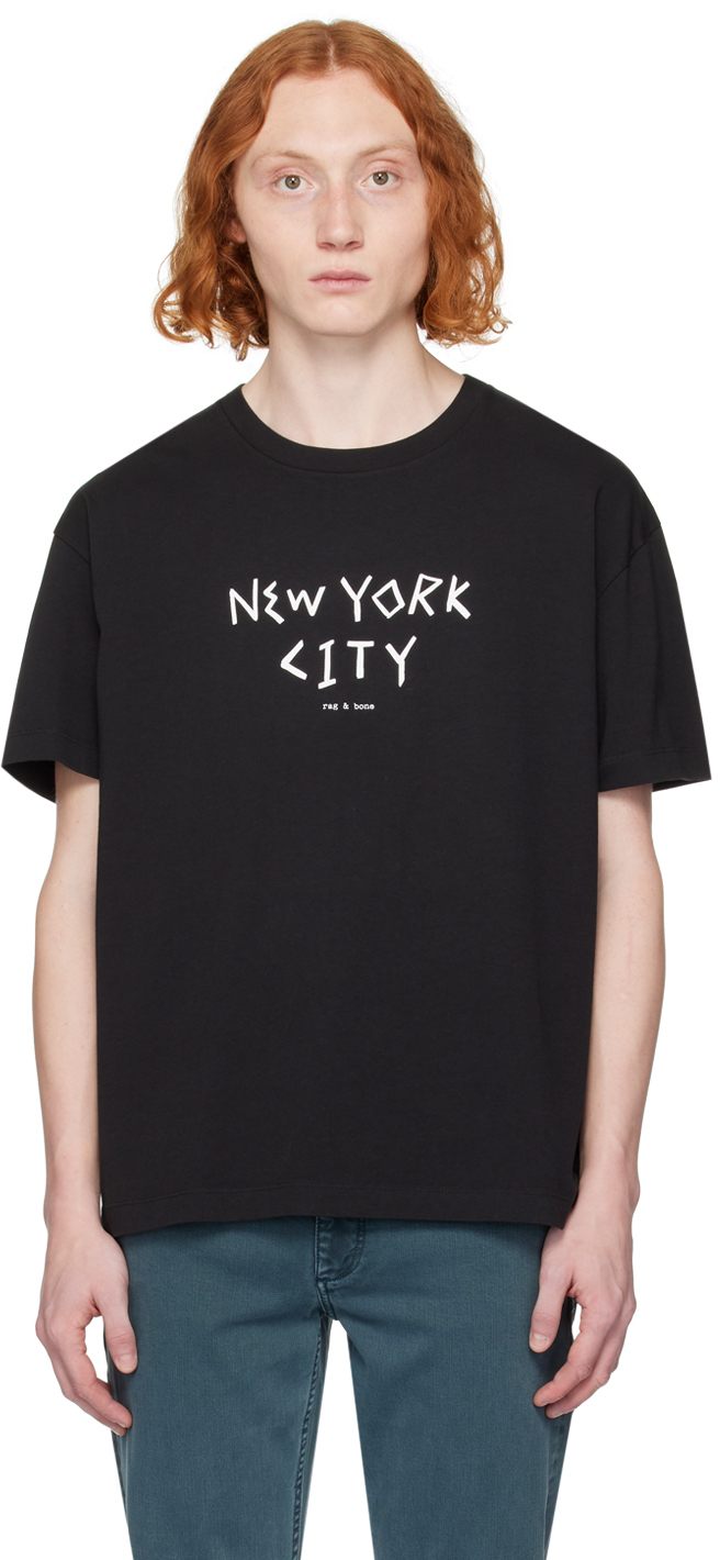 T-shirt RBNY noir rag & bone en solde