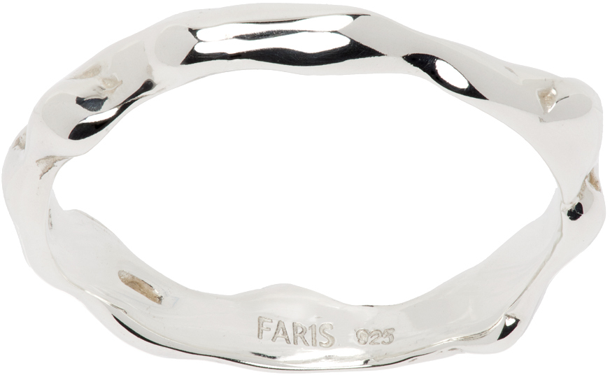 Silver Lava Band Ring by FARIS on Sale