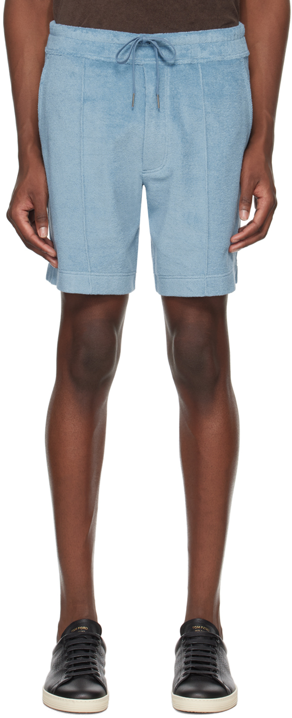 TOM FORD: Blue Towelling Shorts | SSENSE