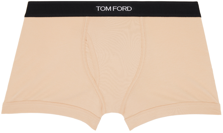 Boxer beige à coupe classique TOM FORD en solde