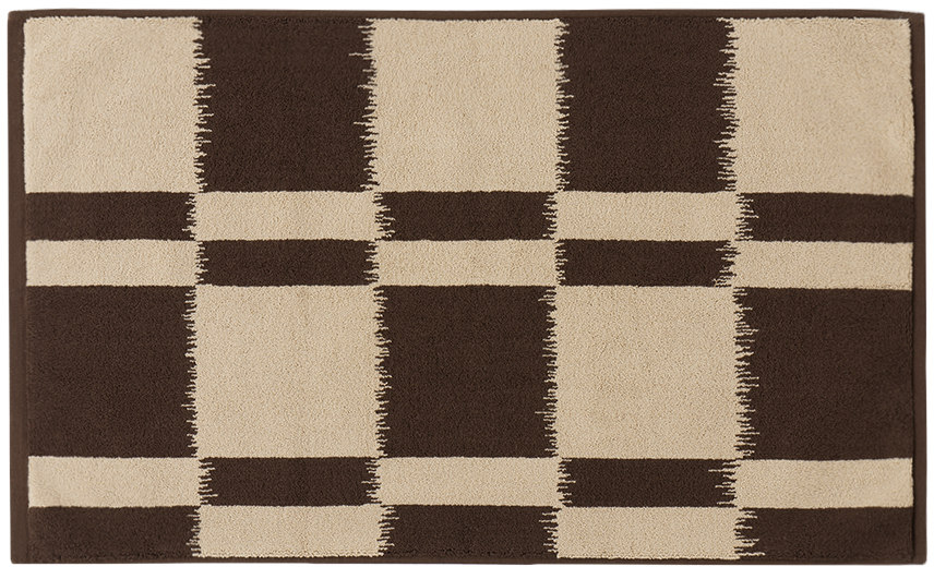 Brown & Off-White Karin Bath Mat by Autumn Sonata | SSENSE