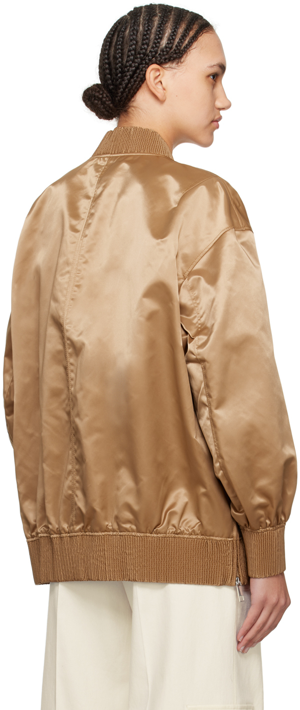 Hugo Boss Tan Zip Bomber Jacket In 260 Medium Beige | ModeSens