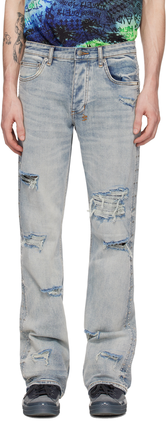 Blue Bronko Jeans by Ksubi on Sale