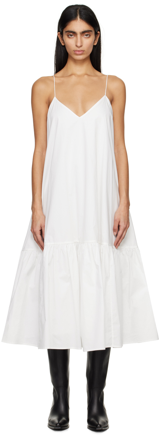 ANINE BING: Robe midi Avarie blanche | SSENSE France