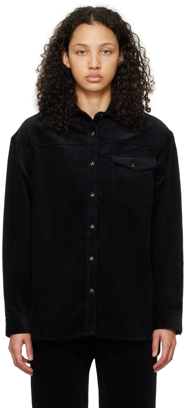 Black Simon Shirt by ANINE BING on Sale
