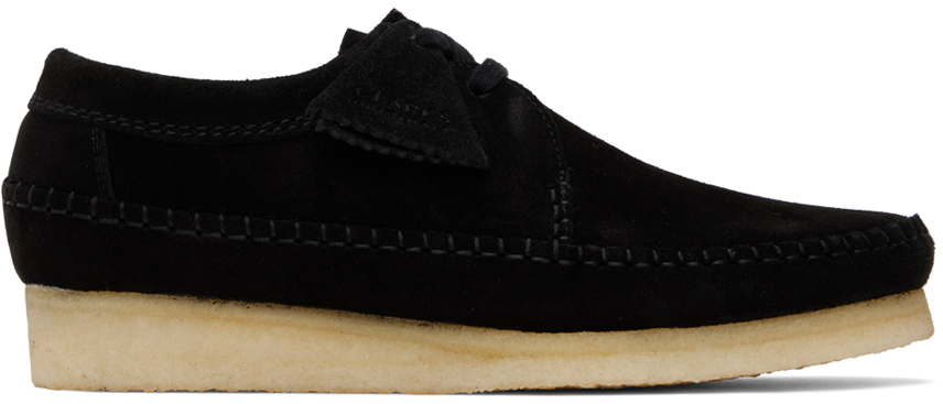 Black Weaver Derbys by Clarks Originals on Sale