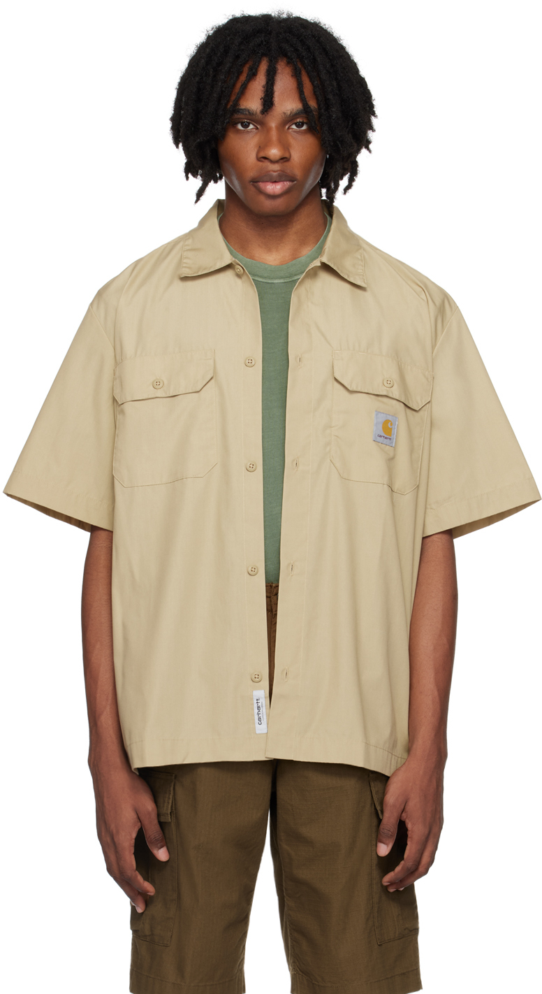 Beige Craft Shirt by Carhartt Work In Progress on Sale