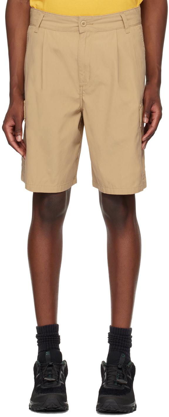 Tan Cole Shorts by Carhartt Work In Progress on Sale