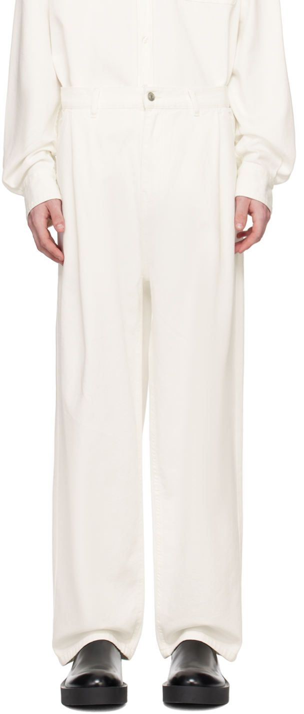 Jean Drew blanc The Frankie Shop en solde