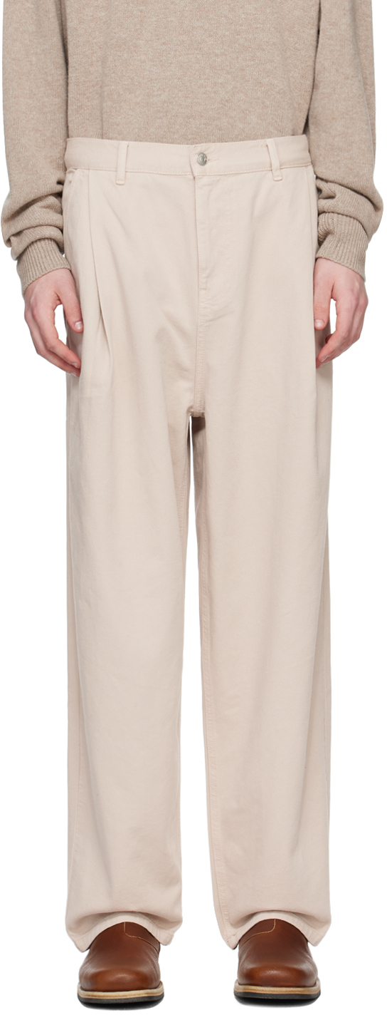 Jean Drew beige The Frankie Shop en solde