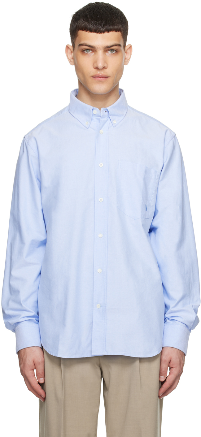 Blue Algot Shirt by NORSE PROJECTS on Sale