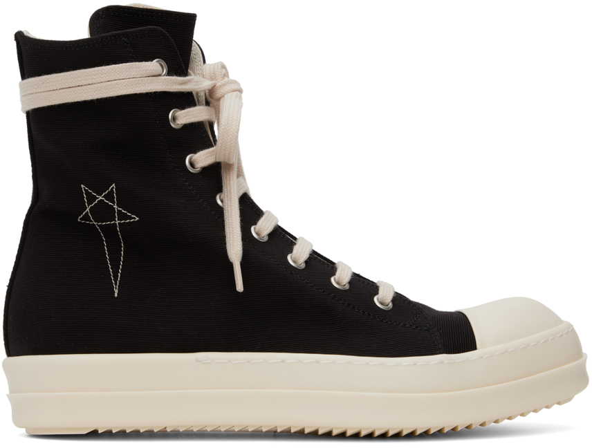 Rick Owens DRKSHDW: Baskets montantes noires | SSENSE France